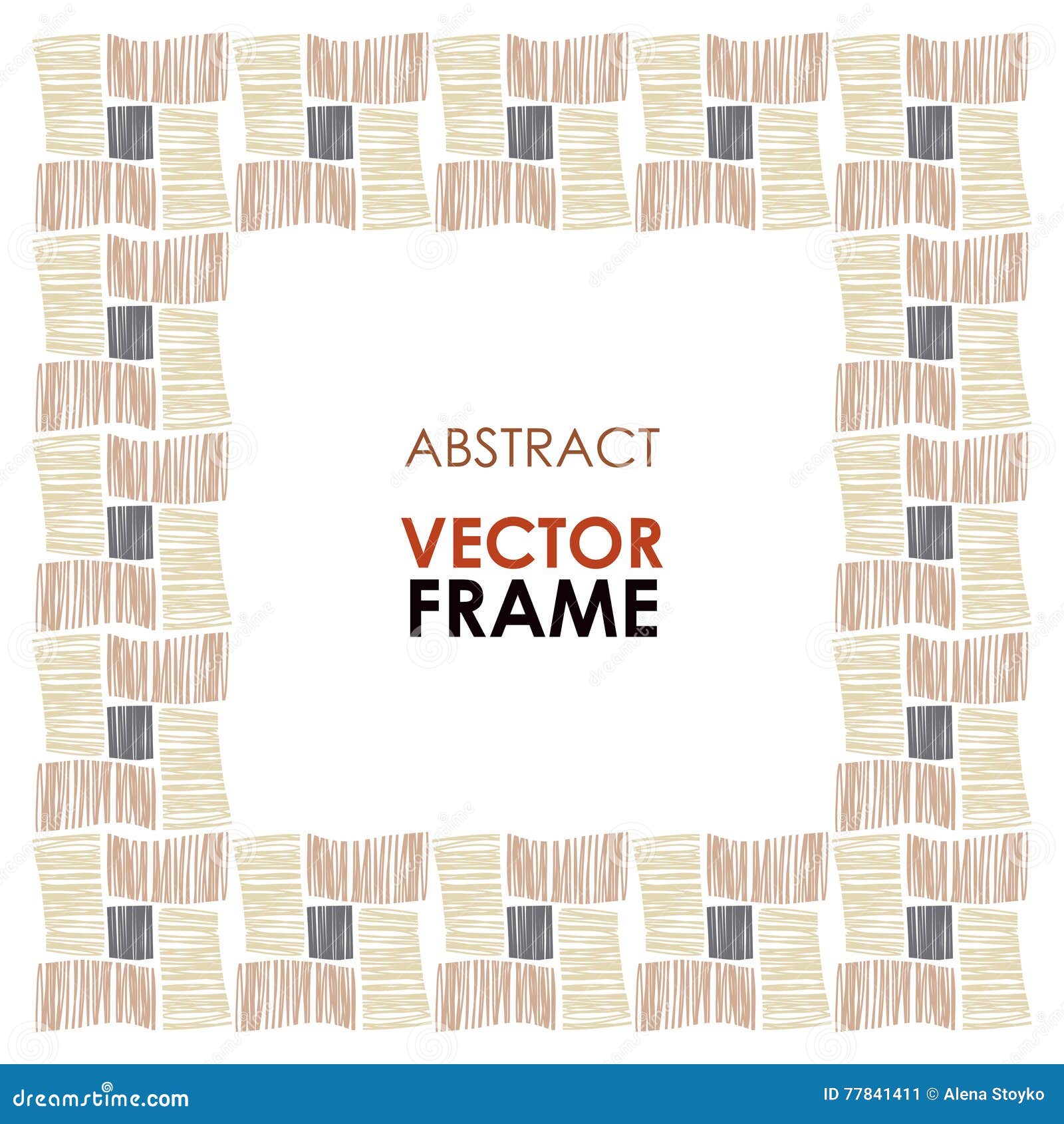 Ethnic vector frame stock vector. Illustration of simple - 77841411