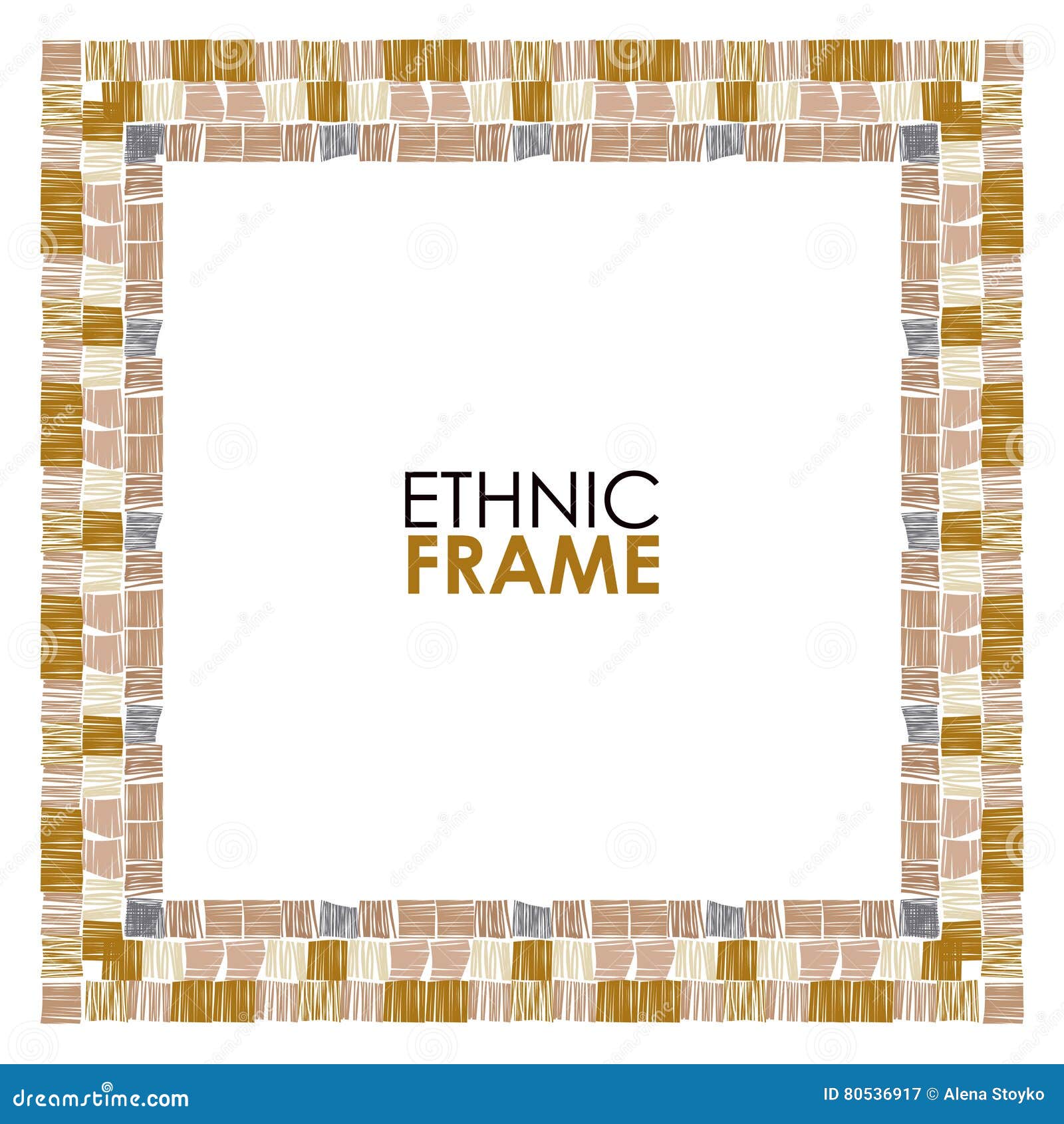 Ethnic vector frame stock vector. Illustration of drawing - 80536917