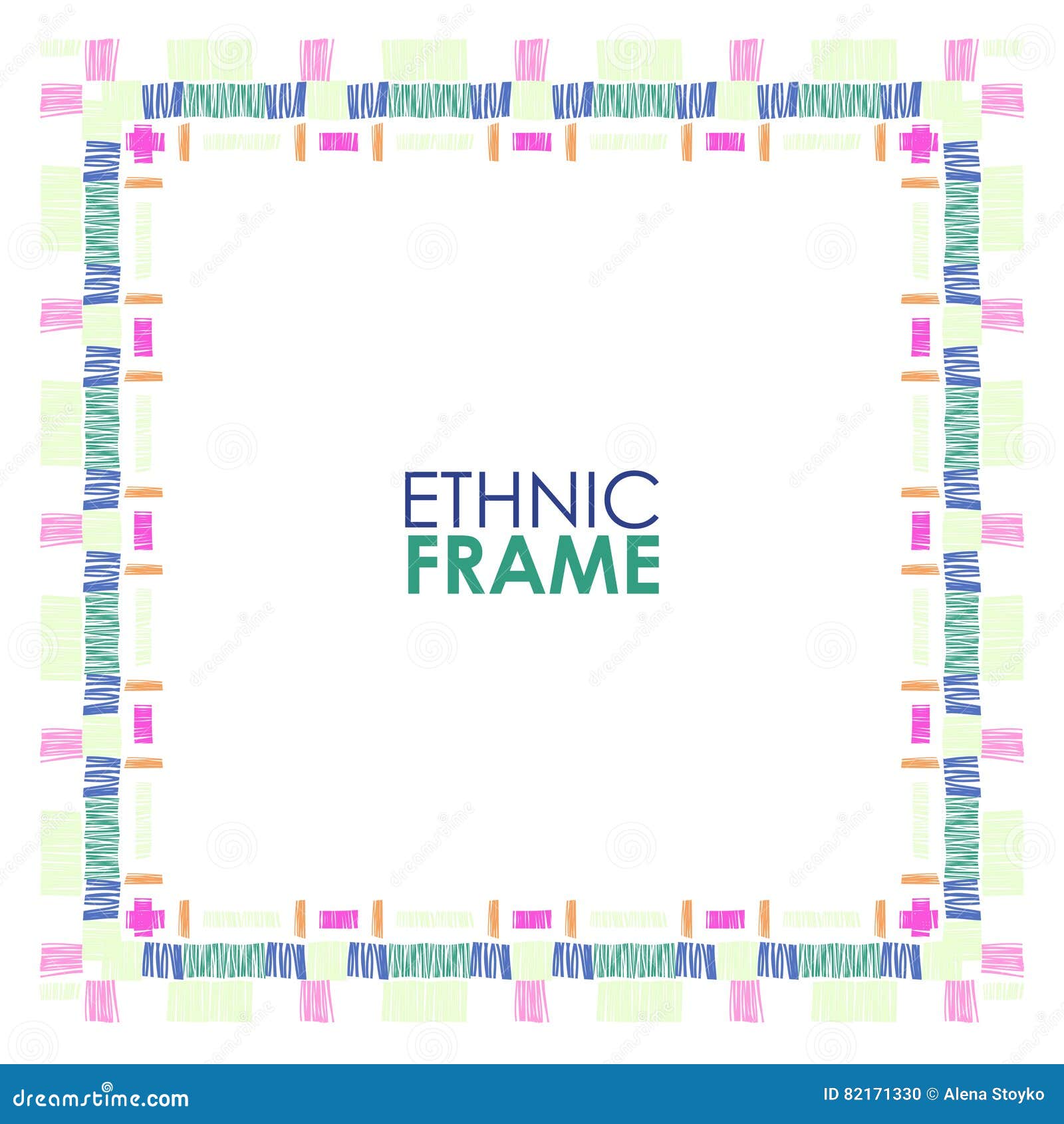 Ethnic vector frame stock vector. Illustration of abstract - 82171330