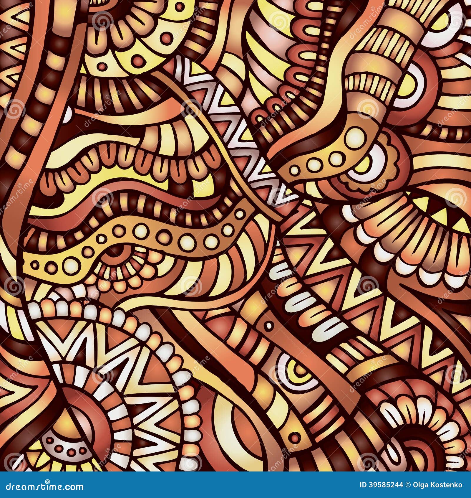 Ethnic vector pattern stock vector. Illustration of graphic - 39585244
