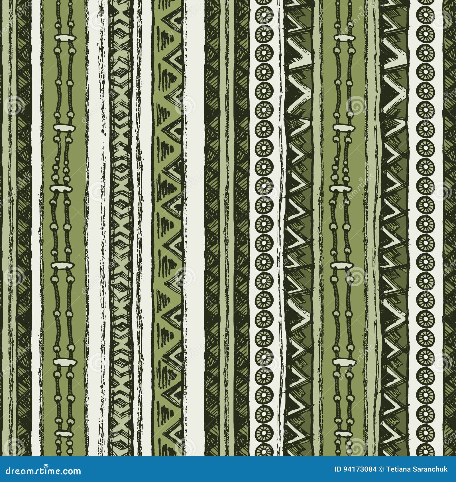 Ethnic Vertical Pattern with Lines and Zigzags Stock Vector ...