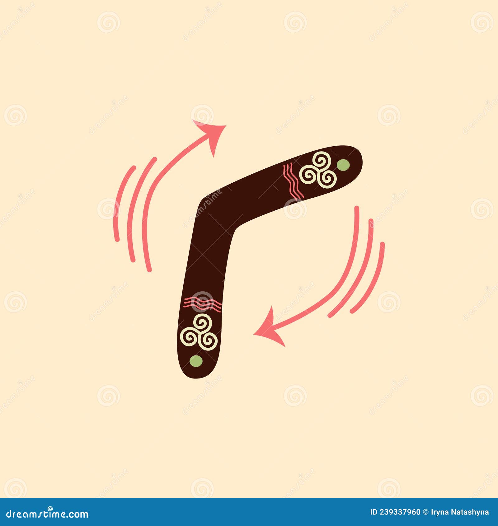 Flying Tomahawk. Vector Image. Ethnic Style Stock Vector - Illustration ...
