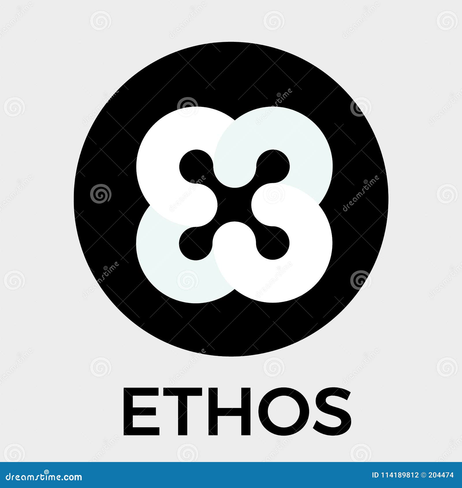 Ethos ETHOS. Vector Illustration Crypto Coin Ic | CartoonDealer.com ...