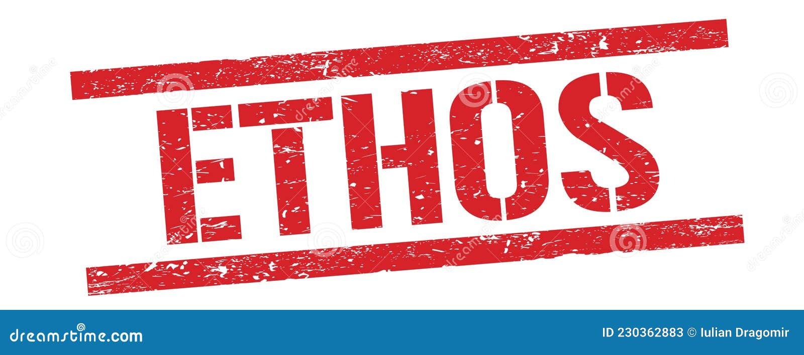 ETHOS Text Written On Red Vintage Stamp Royalty-Free Stock Photography ...