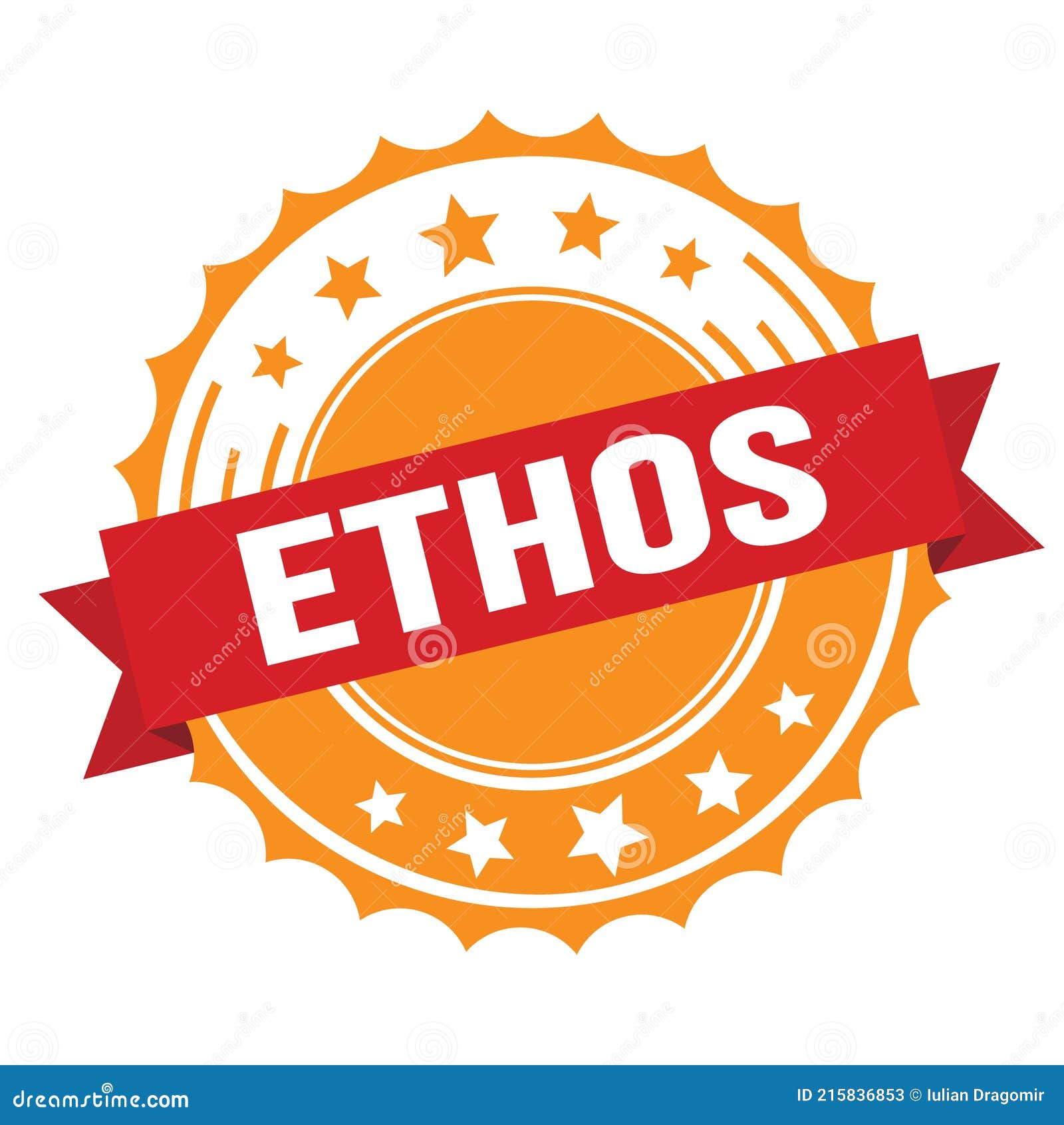 ETHOS Text On Red Orange Ribbon Stamp Royalty-Free Stock Photography ...
