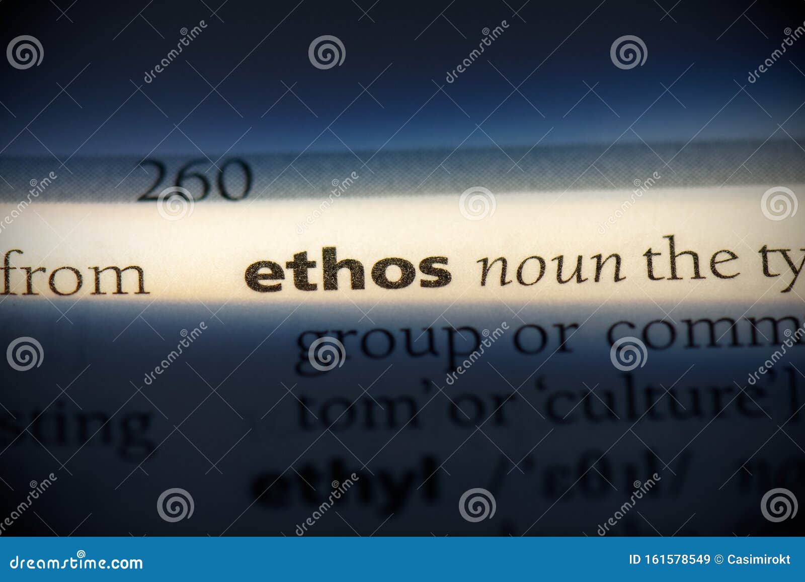 Ethos stock image. Image of highlight, learn, info, etymology - 161578549