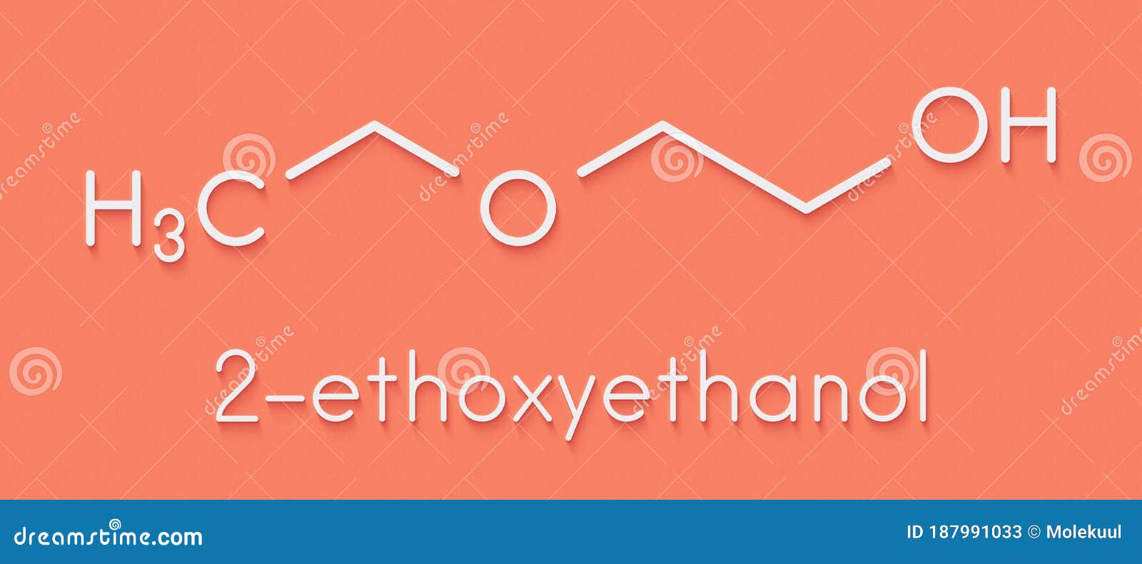 2-ethoxyethanol Solvent Molecule. Can Dissolve Many Types of Molecules ...