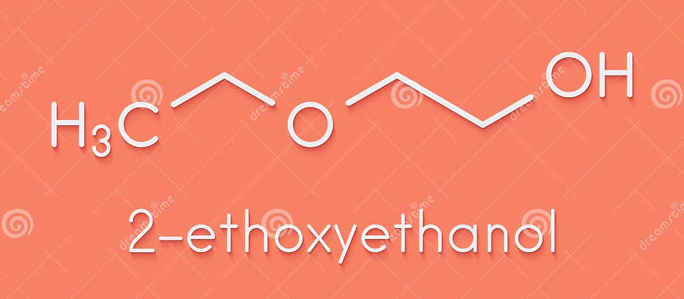2-ethoxyethanol Solvent Molecule. Can Dissolve Many Types of Molecules ...