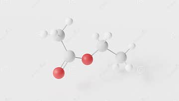 Ethyl Acetate Molecule 3d, Molecular Structure, Ball and Stick Model ...