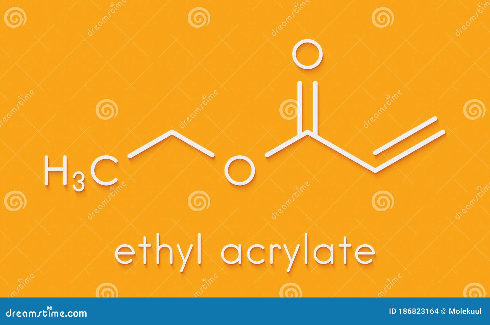 Ethyl Acrylate Molecule. Skeletal Formula. Stock Illustration ...