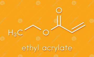 Ethyl Acrylate Molecule. Skeletal Formula. Stock Illustration ...