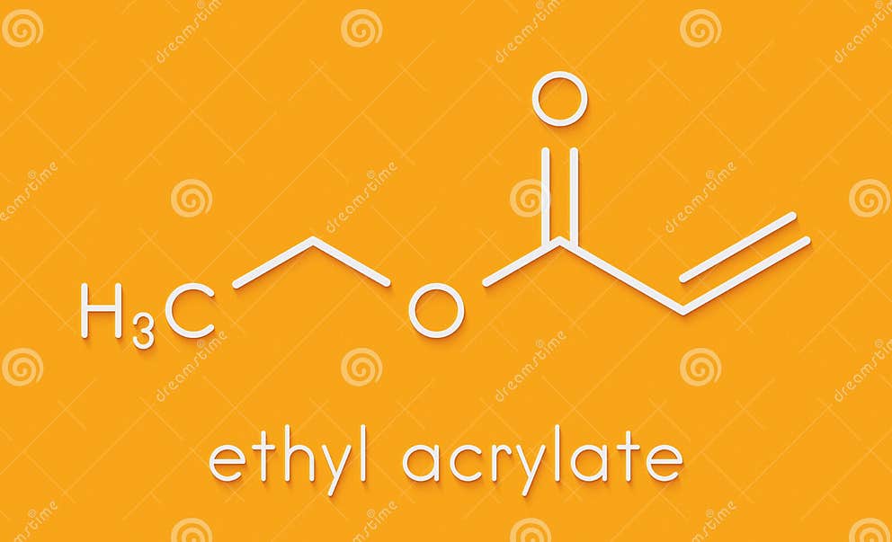 Ethyl Acrylate Molecule. Skeletal Formula. Stock Illustration ...