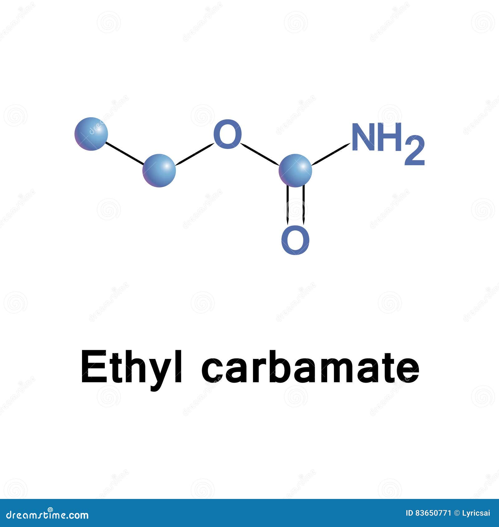 Ethyl carbamate ester stock vector. Illustration of cancer - 83650771