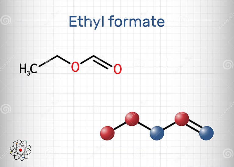Ethyl Formate, Ethylformate, Ethyl Methanoate, Formic Ether Molecule ...
