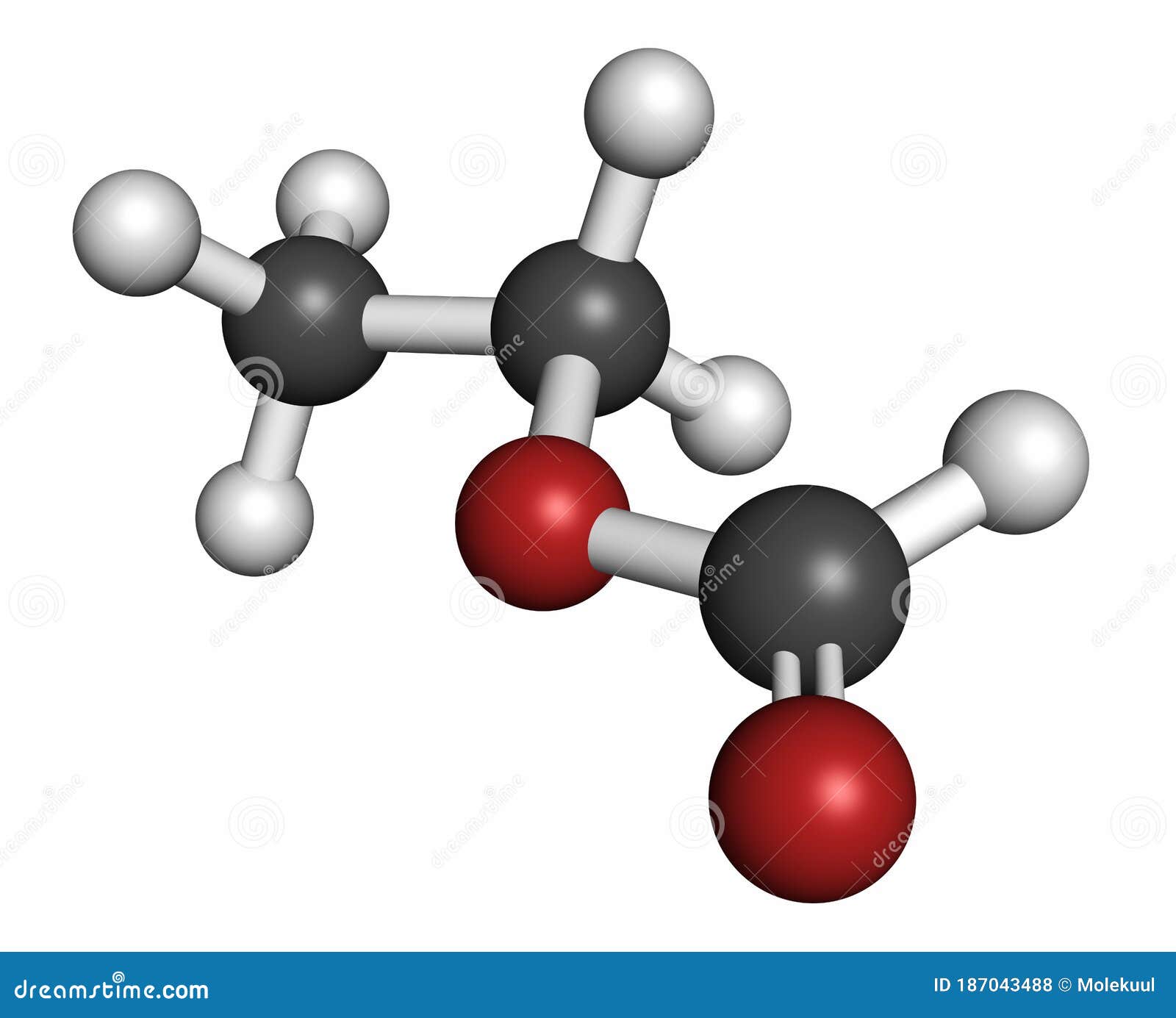 Ethyl Formate Ethyl Methanoate Molecule. Skeletal Formula. Cartoon ...