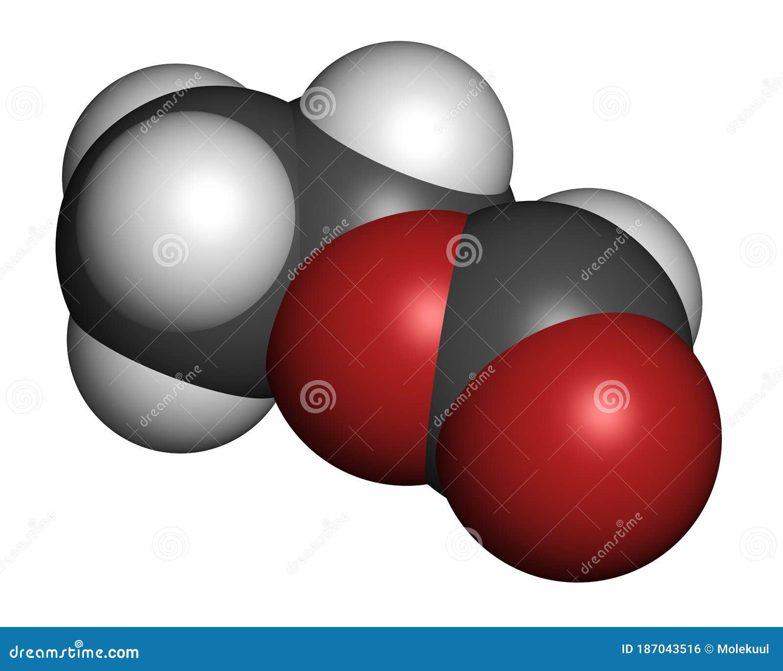 Ethyl Formate Molecule Isolated Molecular Model 3d Rendering Royalty