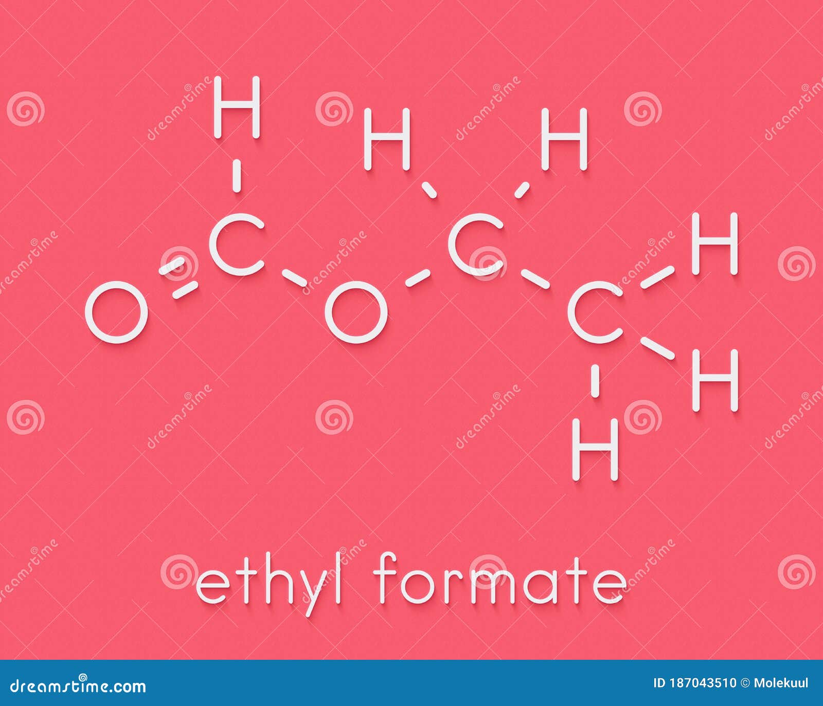 Ethyl Formate Ethyl Methanoate Molecule. Skeletal Formula. Cartoon ...