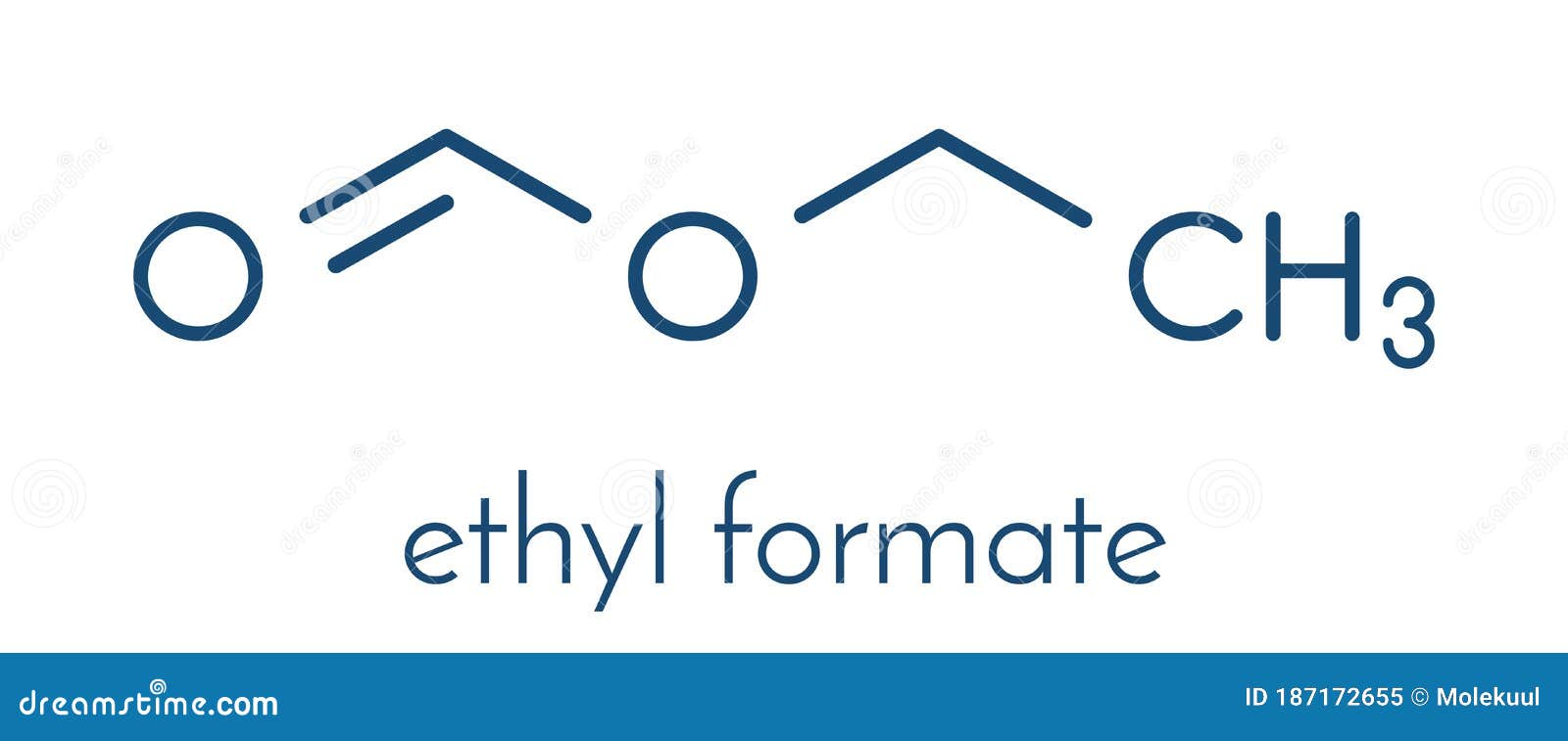 Ethyl Formate Ethyl Methanoate Molecule. Skeletal Formula. Cartoon ...