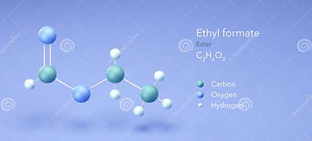 Ethyl Formate Molecule, Molecular Structures, Ester, 3d Model ...