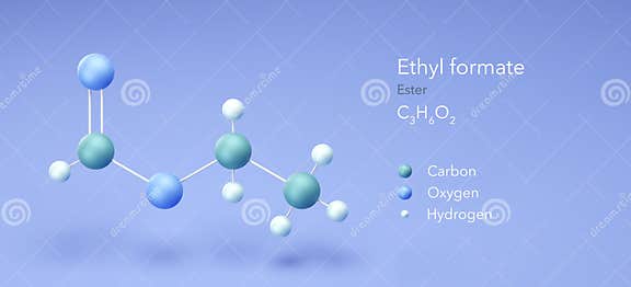 Ethyl Formate Molecule, Molecular Structures, Ester, 3d Model ...