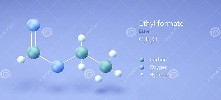 Ethyl Formate Molecule, Molecular Structures, Ester, 3d Model ...