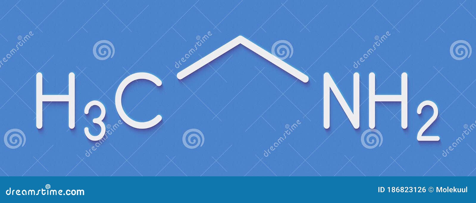 Ethylamine Organic Base Molecule. Skeletal Formula. Stock Illustration ...