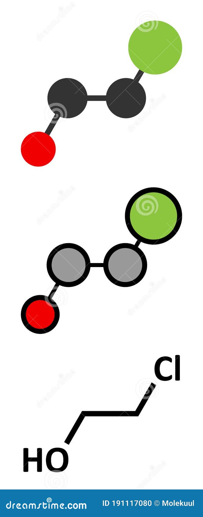 Ethylene Chlorohydrin Molecule. Side Product Formed during Ethylene ...