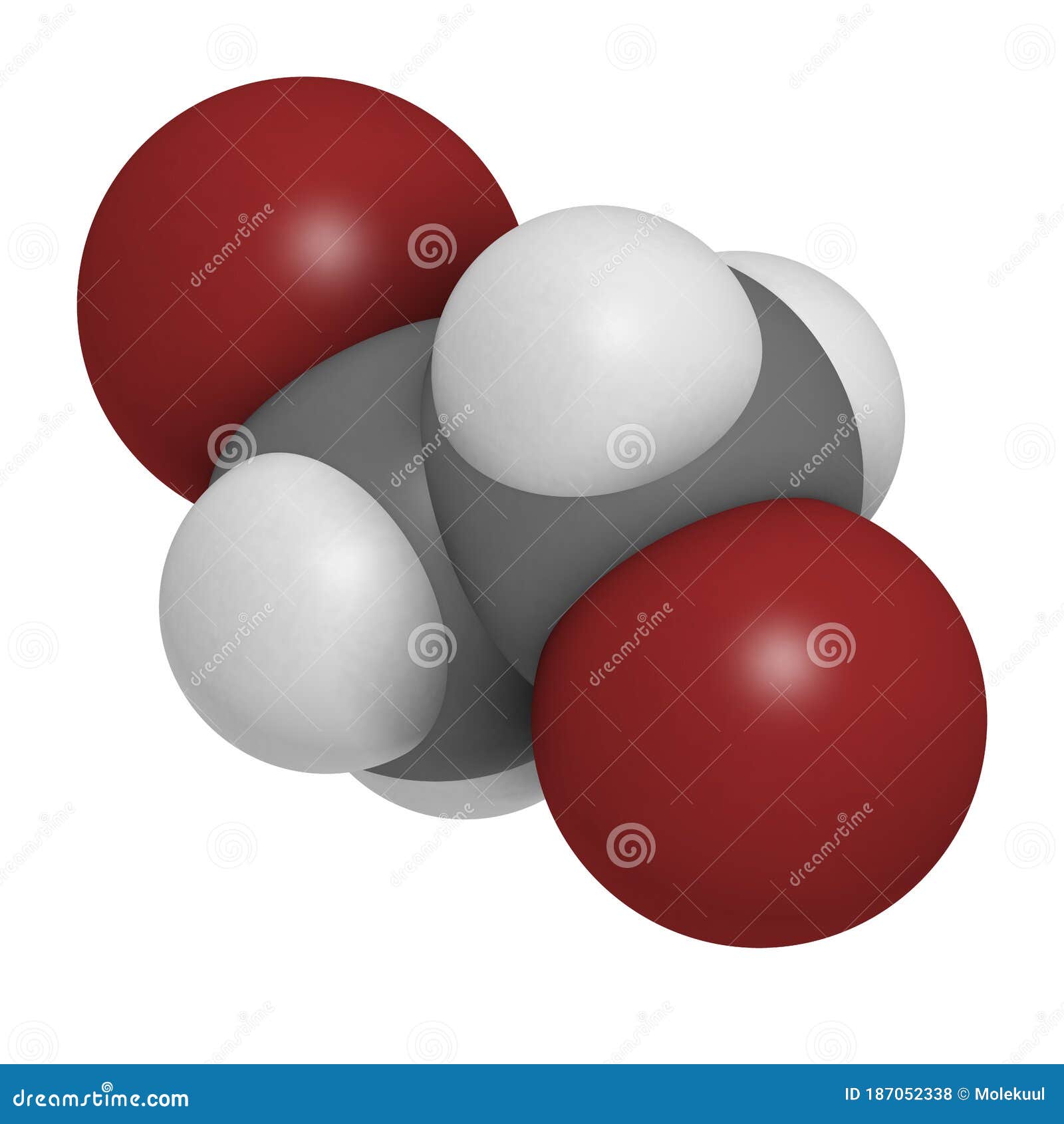 Ethylene Dibromide EDB, 1,2-dibromoethane Fumigant Molecule. Skeletal ...