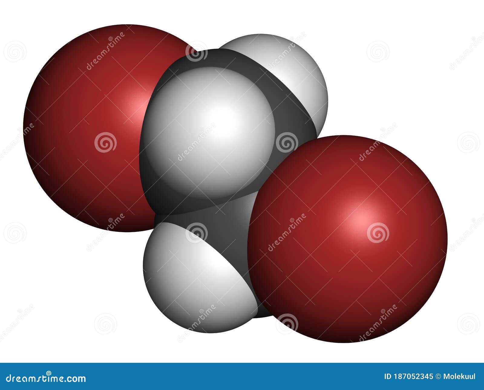 Ethylene Dibromide EDB, 1,2-dibromoethane Fumigant Molecule. Skeletal ...