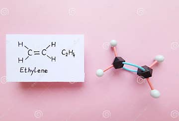 Ethylene (ethene) Molecule, 3d Model. Molecular Structure Model and ...
