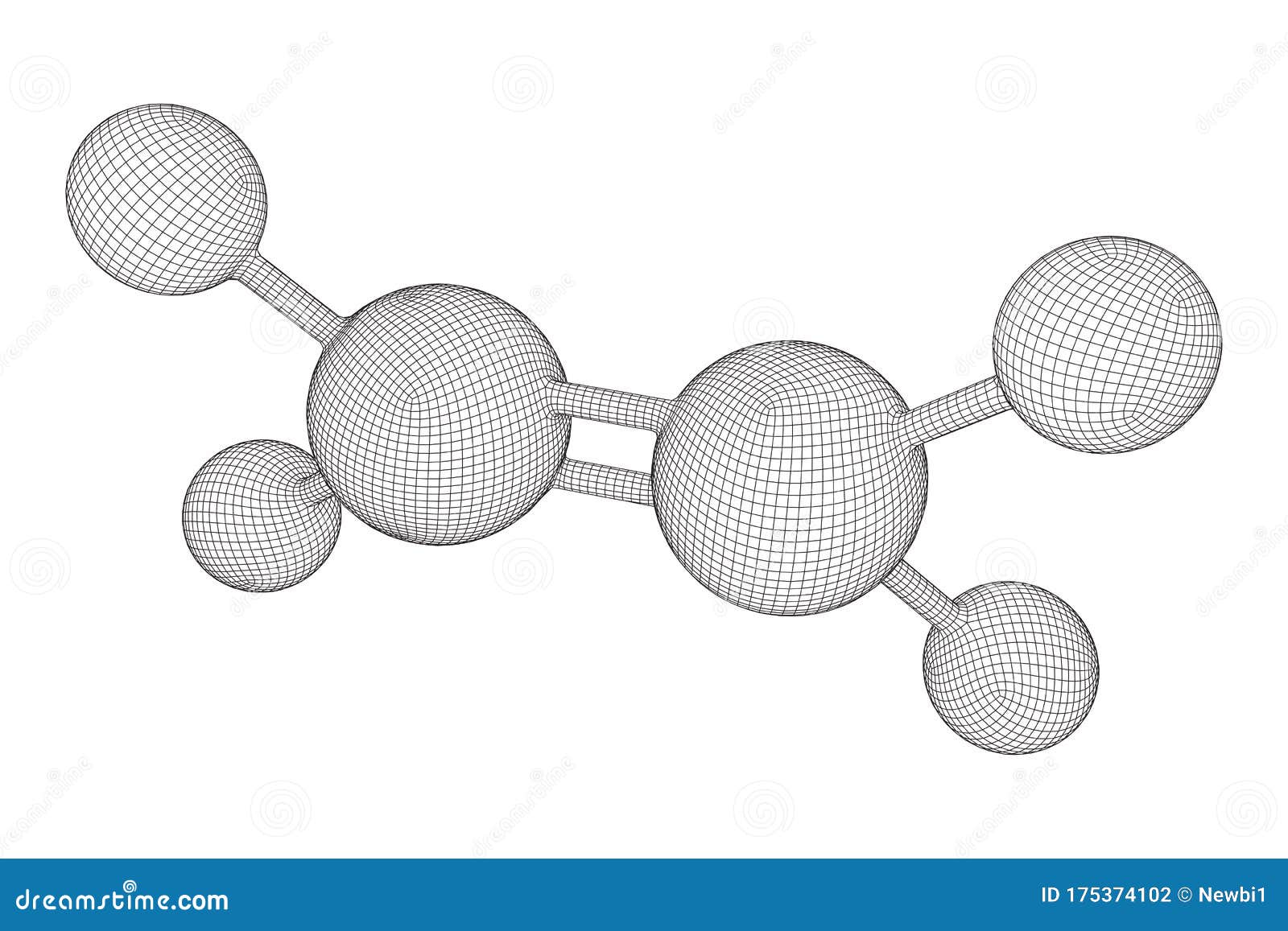 Ethylene Ethene Molecule. Vector Illustration | CartoonDealer.com ...