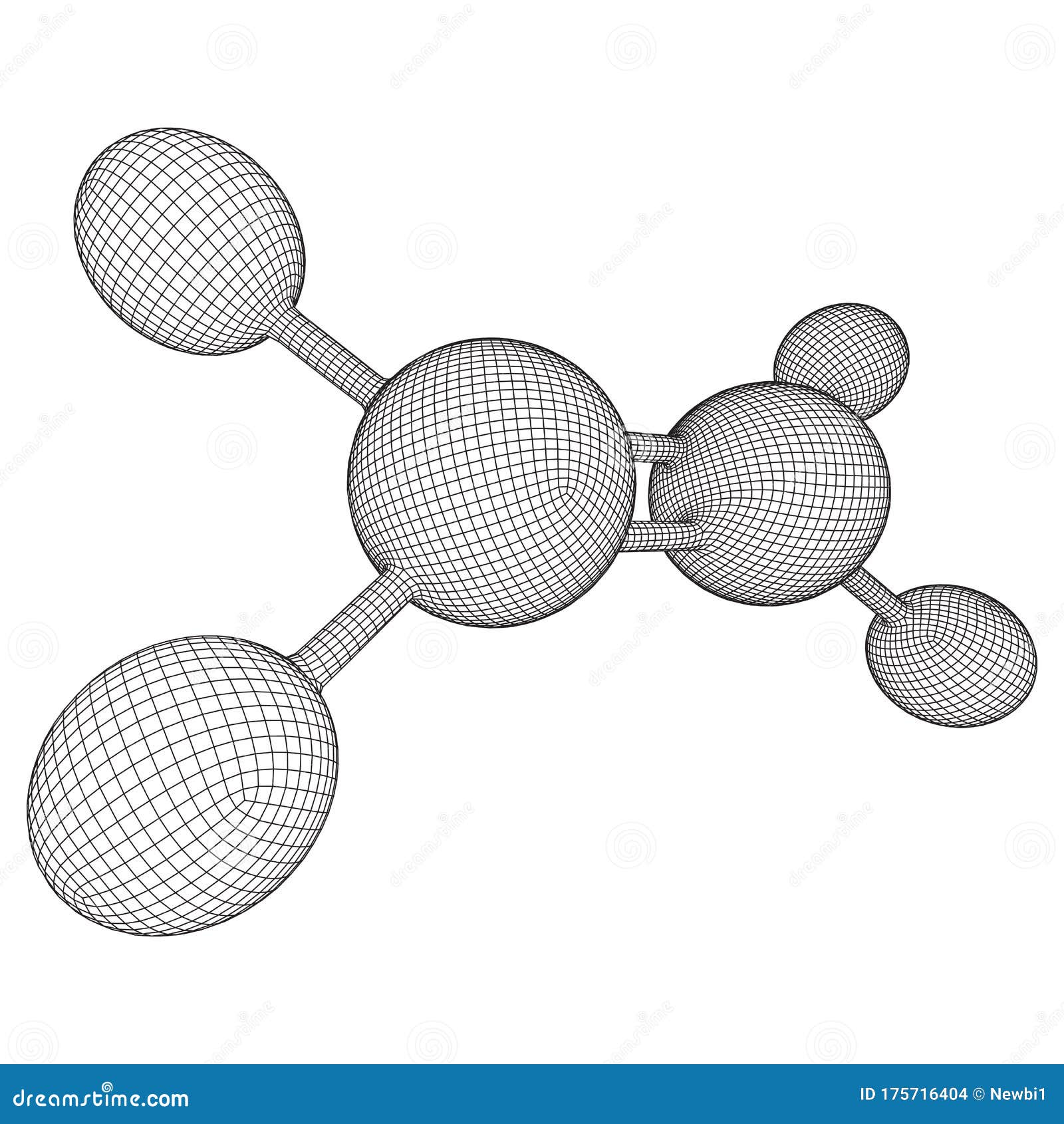 Ethylene, Ethane, C2H4 Molecule. IStructural Chemical Formula And ...
