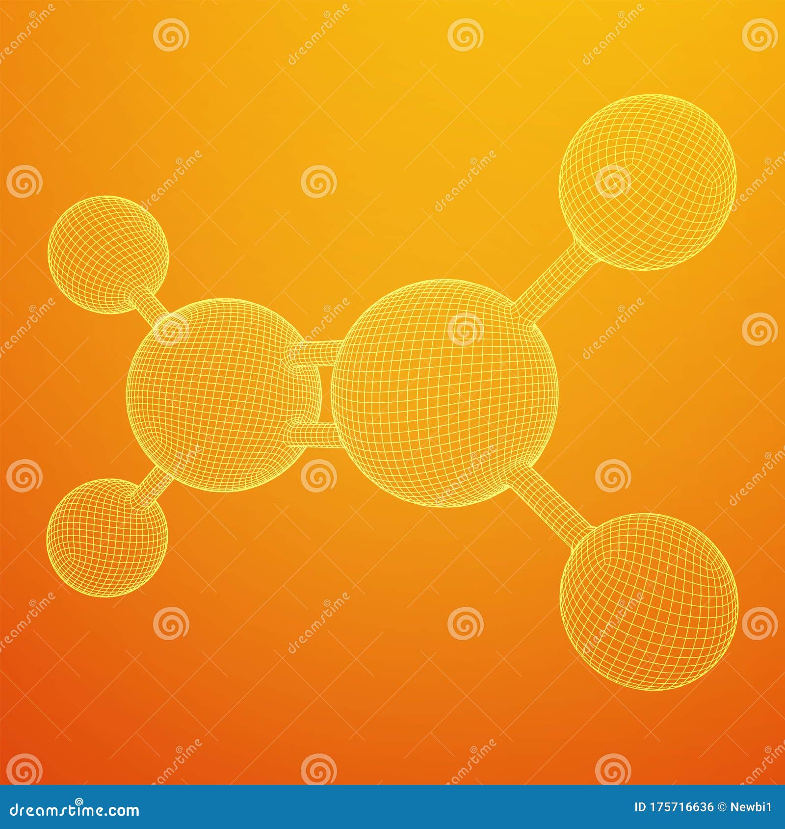 Ethylene Ethene Molecule. Cartoon Vector | CartoonDealer.com #176827703