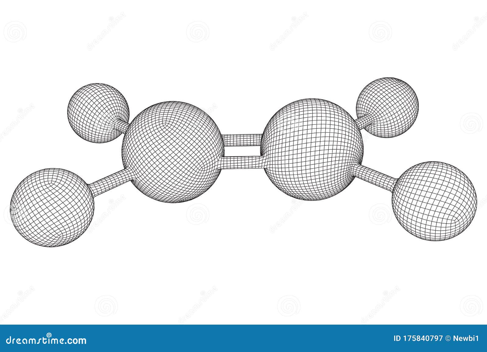 Ethylene Ethene Molecule. Cartoon Vector | CartoonDealer.com #175840797