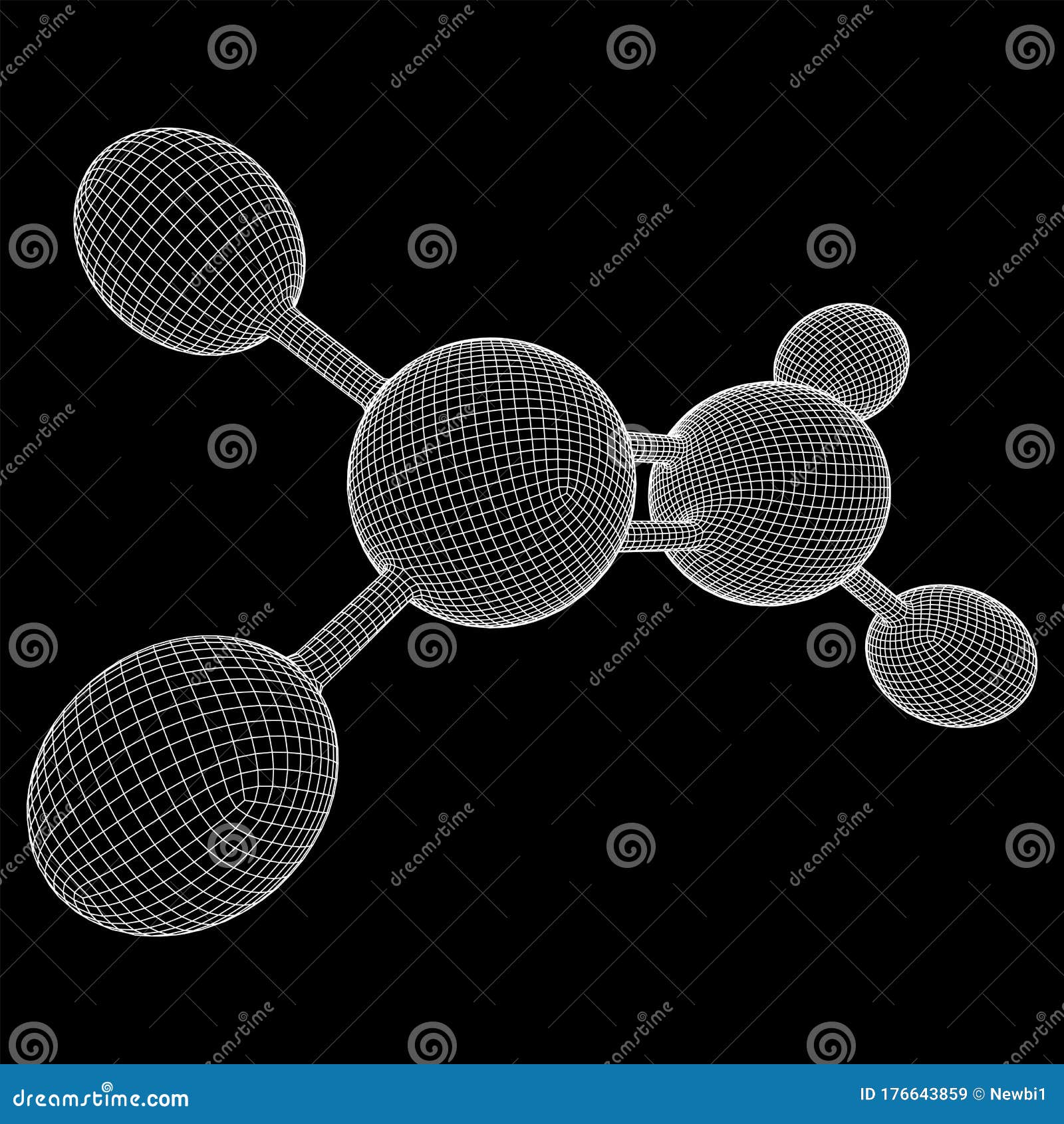 Ethylene Ethene Molecule. Cartoon Vector | CartoonDealer.com #176827703