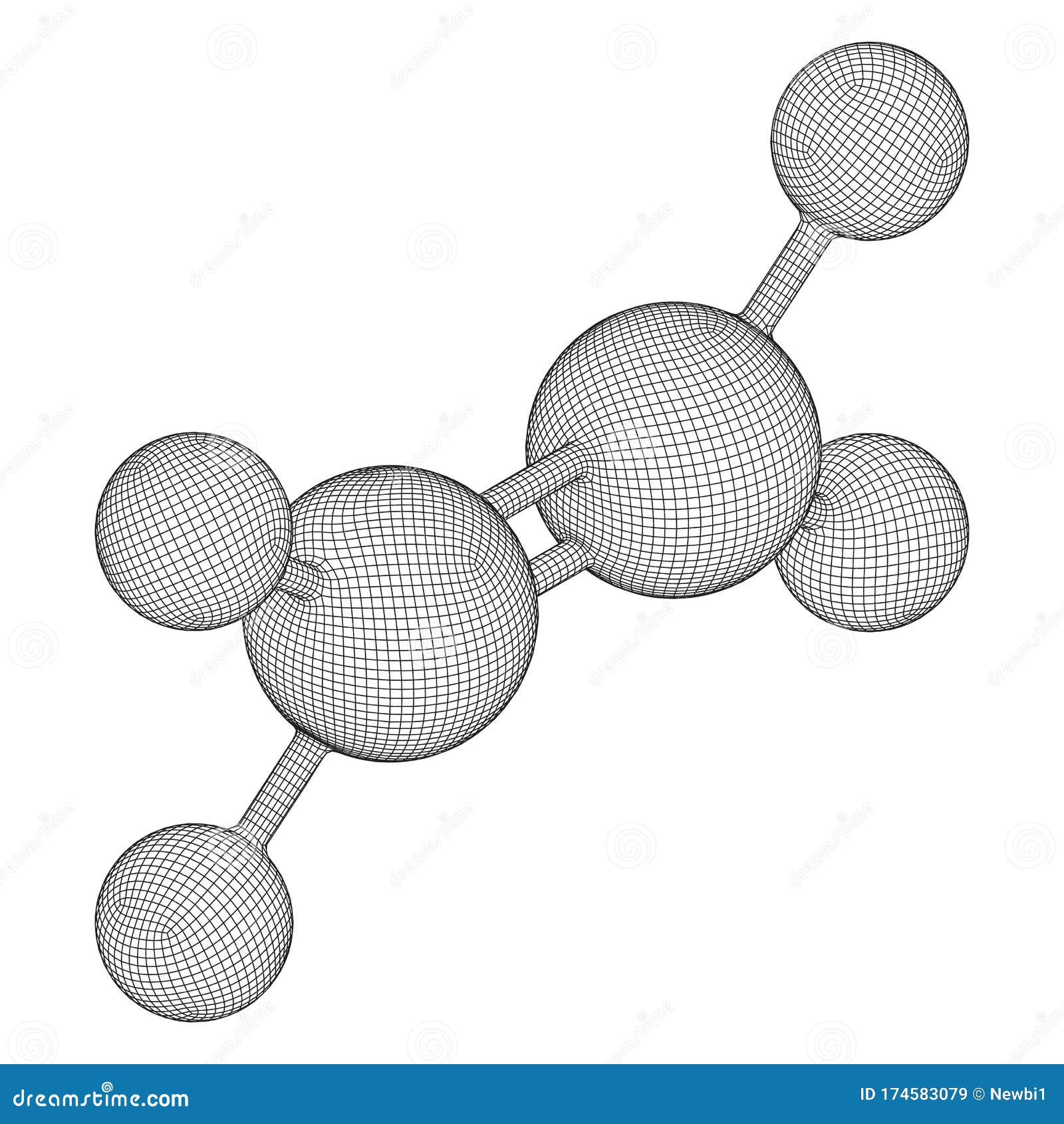 Ethylene Ethene Molecule. Vector Illustration | CartoonDealer.com ...