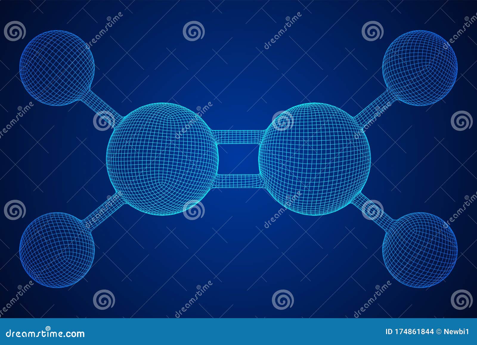 Ethylene Ethene Molecule. Vector Illustration | CartoonDealer.com ...