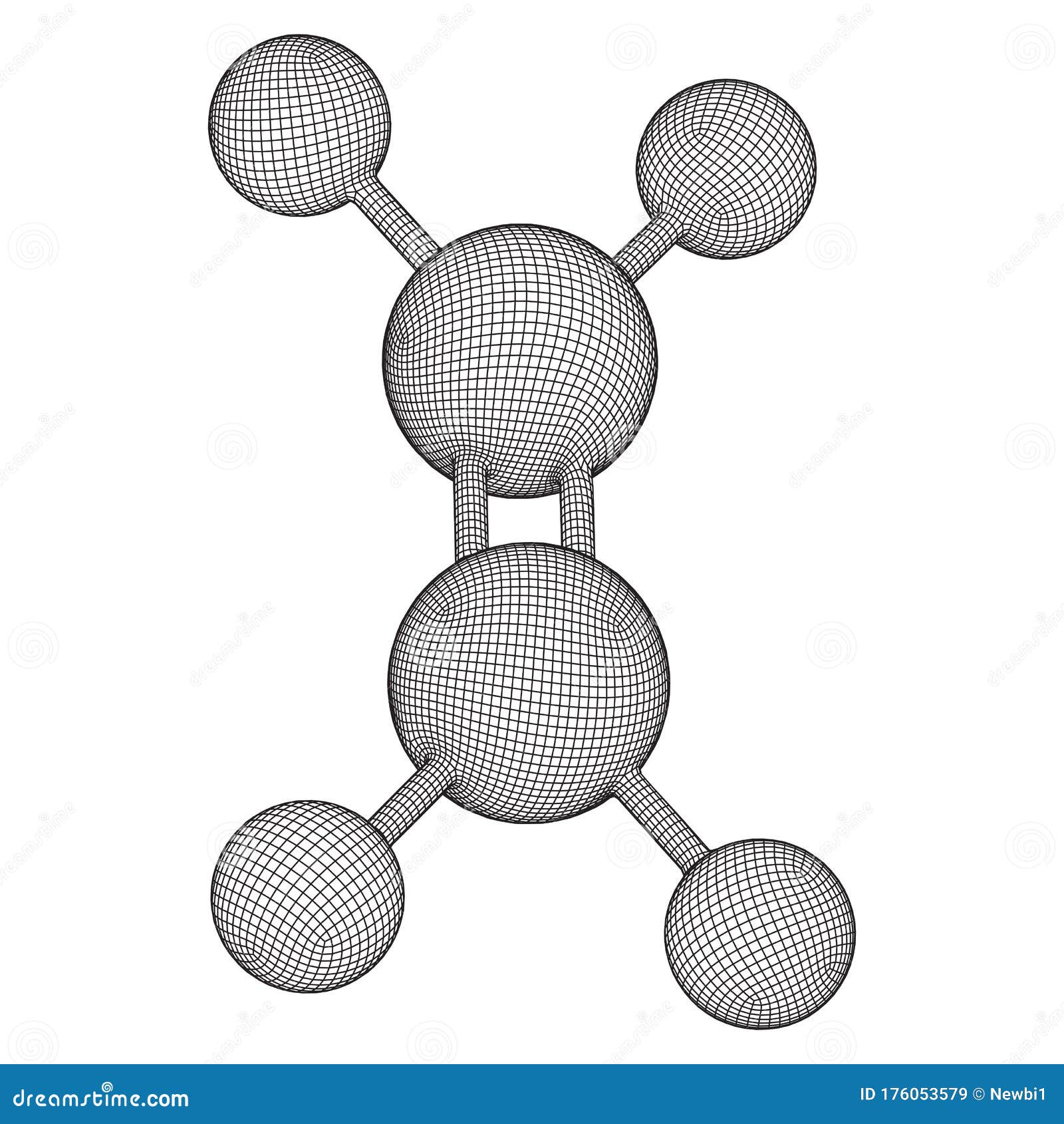 Ethylene Ethene Molecule. Cartoon Vector | CartoonDealer.com #176053579