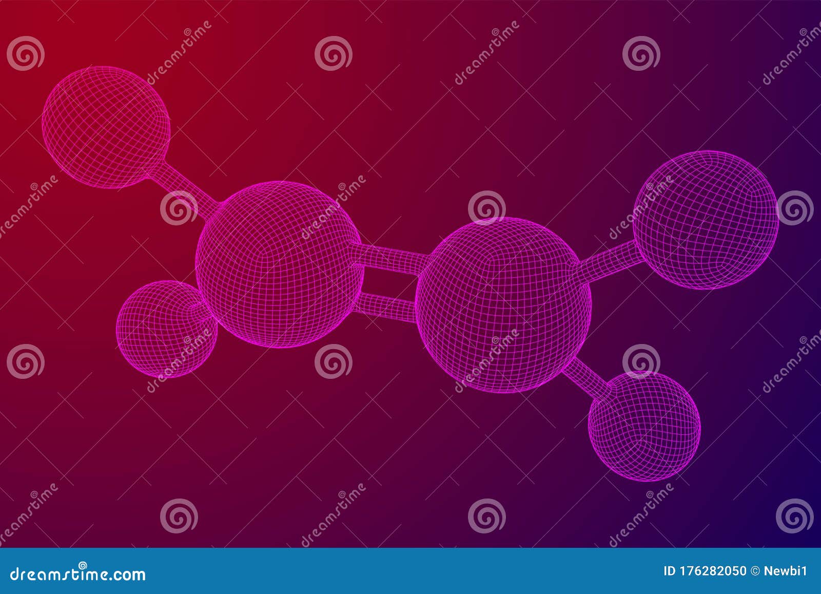 Ethylene Ethene Molecule. Vector Illustration | CartoonDealer.com ...