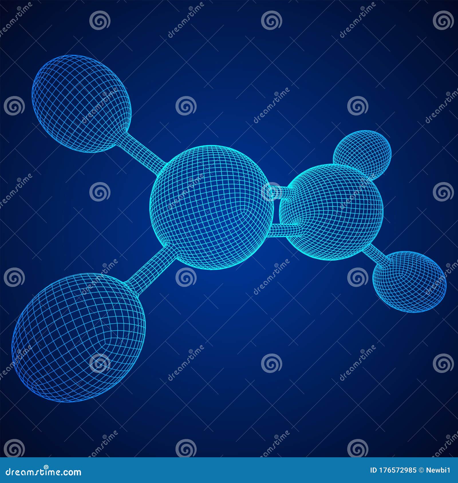Ethylene Ethene Molecule. Cartoon Vector | CartoonDealer.com #176572985