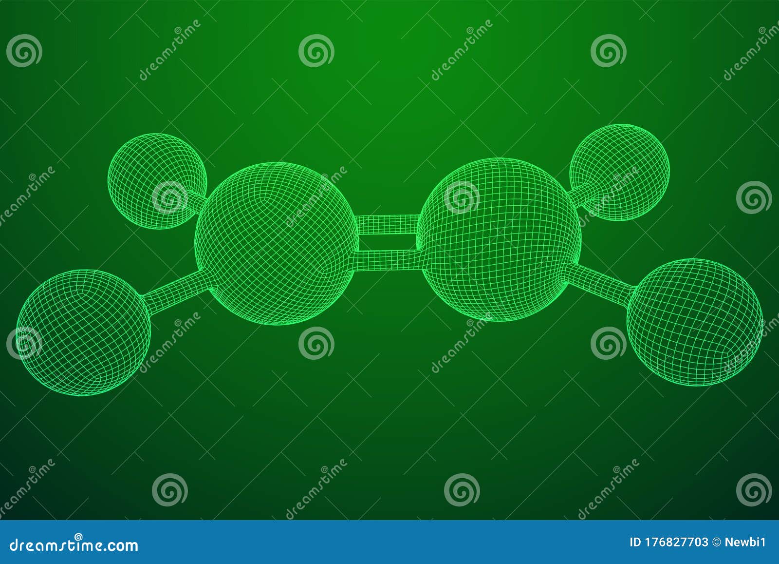 Ethylene, Ethane, C2H4 Molecule. IStructural Chemical Formula And ...