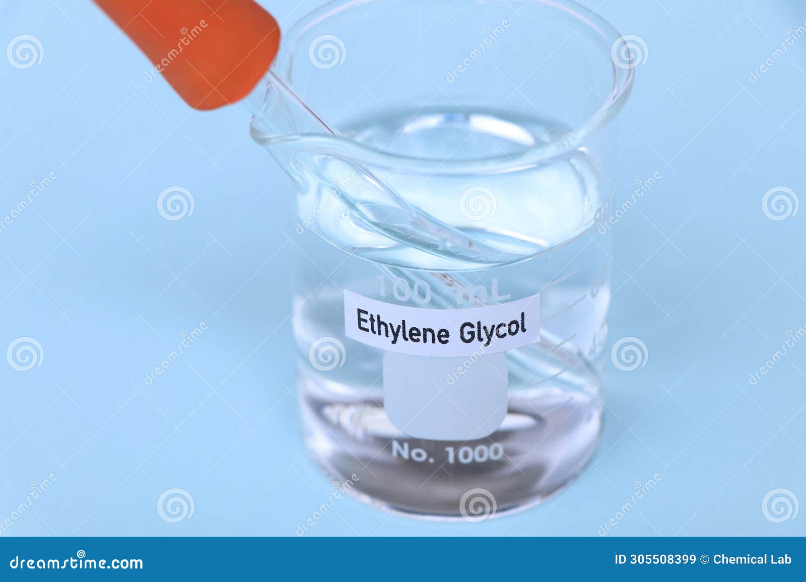 Ethylene Glycol in Container, Chemical Analysis in Laboratory Stock ...
