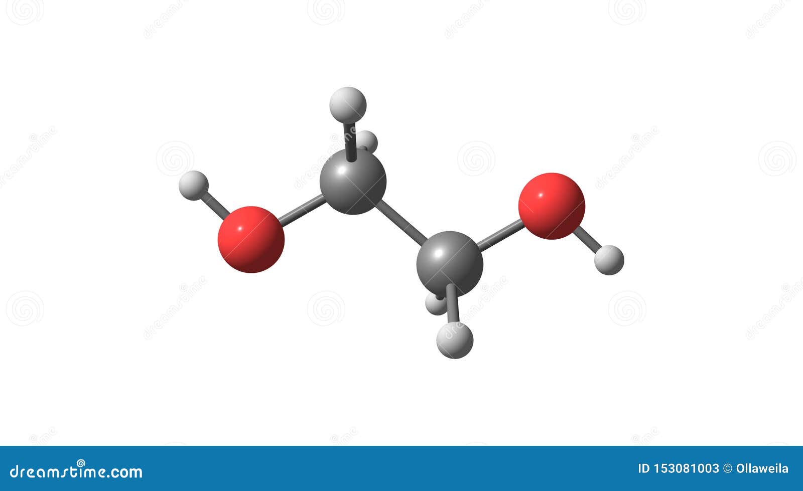 Ethylene Glycol, Diol, C2H6O2 Molecule. It Is Used For Manufacture Of ...