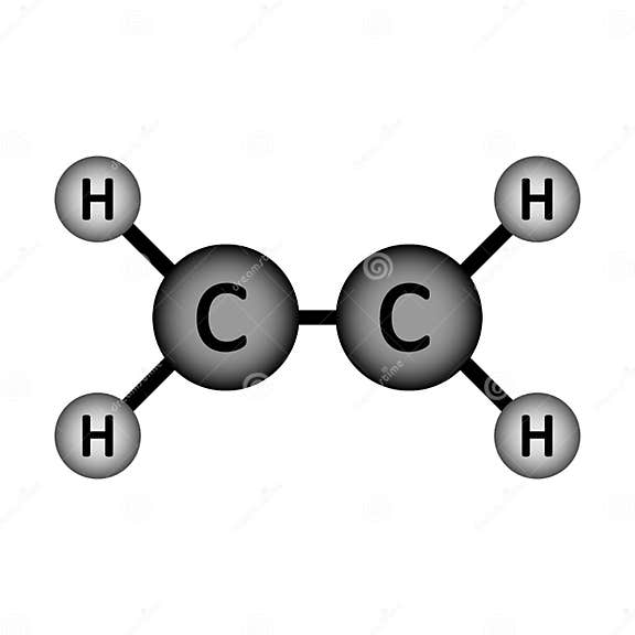 Ethylene molecule icon stock illustration. Illustration of vector ...