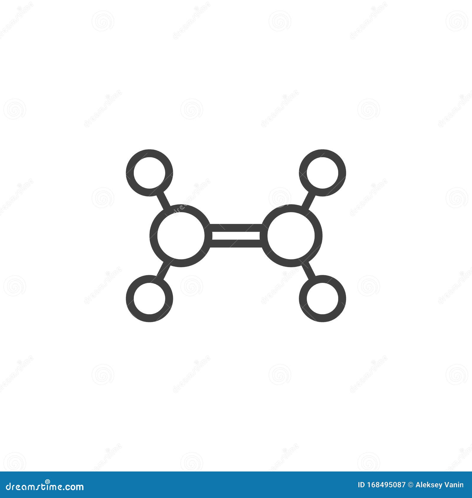 Ethylene Molecule Structure Vector Icon Symbol Isoalted On White ... Ethylene Molecule Structure Vector Icon Symbol Isoalted On White ...