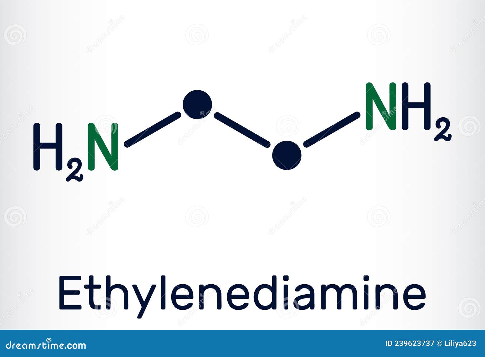 Ethylenediamine Molecule 3d, Molecular Structure, Ball And Stick Model ...