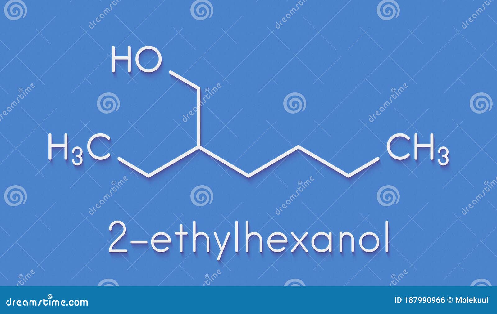 2-ethylhexanol 2-EH Molecule. Used As Solvent, Fragrance Component and ...