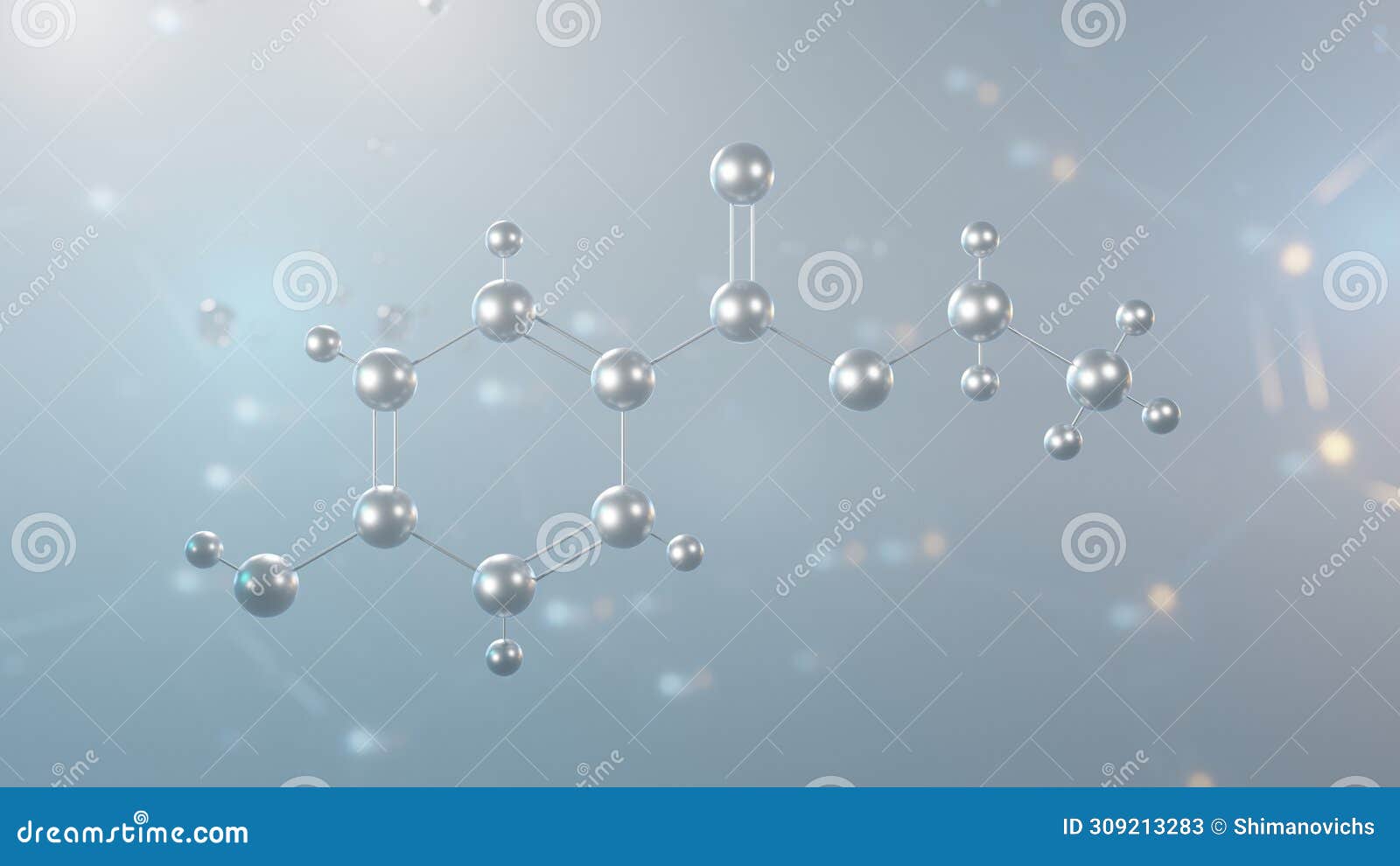 Ethylparaben Molecular Structure, 3d Model Molecule, Antifungal E214 ...