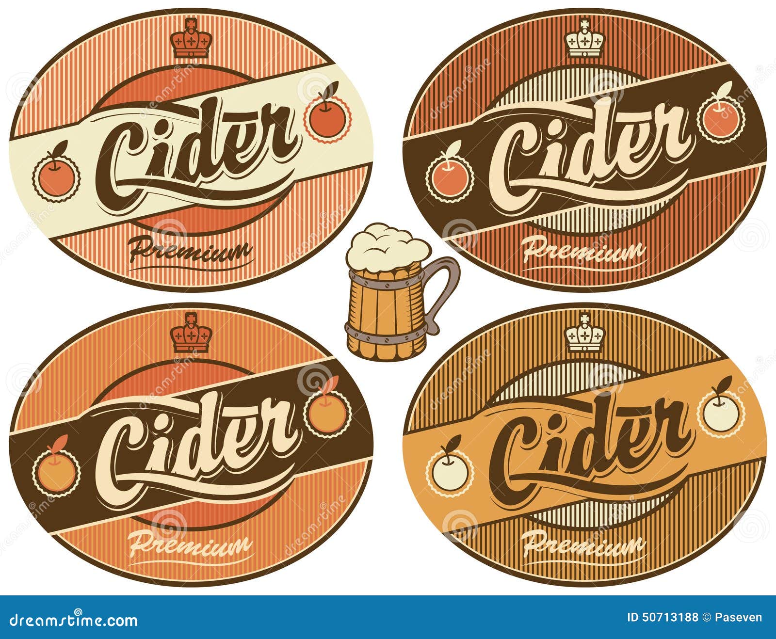 Etichetta del sidro illustrazione vettoriale. Illustrazione di ornare ...