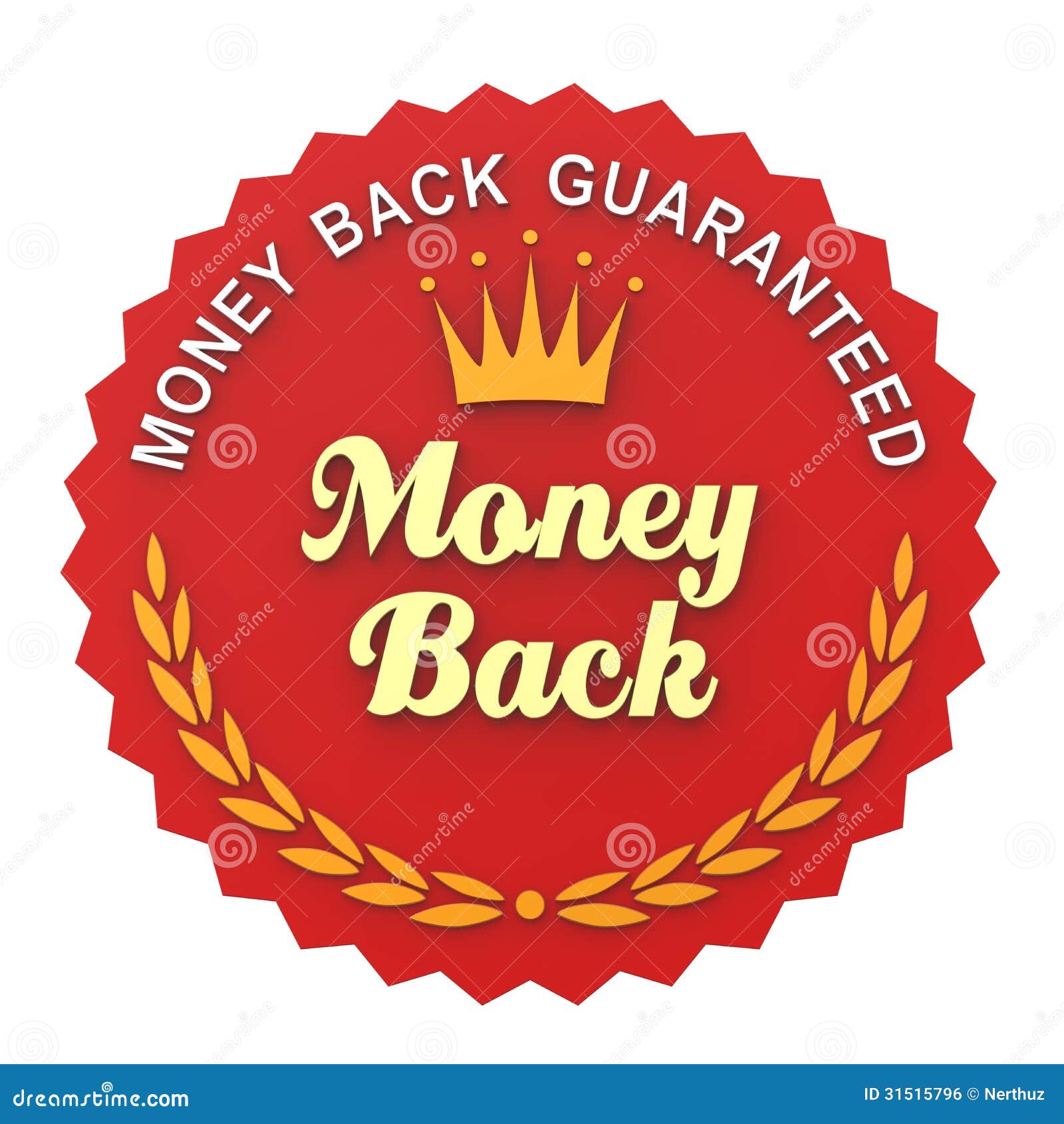 Etichetta garantita illustrazione di stock. Illustrazione di dorato ...